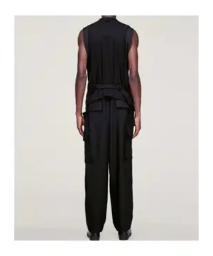 Y3 Sport Uniform Straight-leg Cargo Trousers - Black