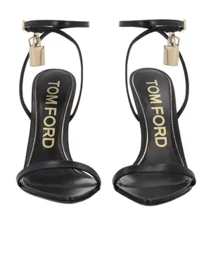 TOM FORD Padlock Pointy Naked Sandals - Black