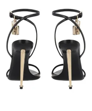 TOM FORD Padlock Pointy Naked Sandals - Black