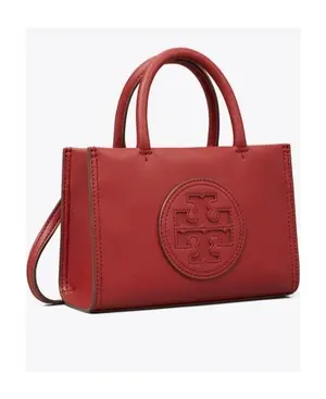 Tory Burch Ella Logo Patch Mini Tote Bag - Red
