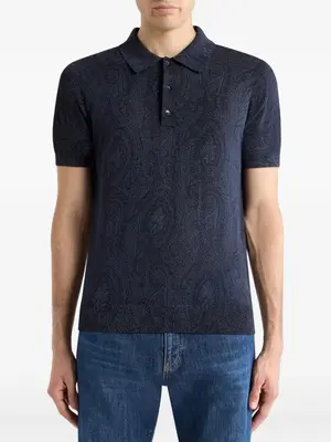 Etro Floral-paisley Short-sleeved Polo Shirt