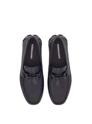 FERRAGAMO Driver Loafer With Gancini Ornament
