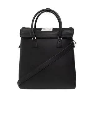 MAISON MARGIELA Logo Patch Zipped Backpack - Black