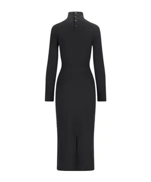 Bottega Veneta High Neck Knitted Midi Dress