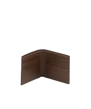 Gucci Gg Emblem Bi-fold Wallet - Brown And Black