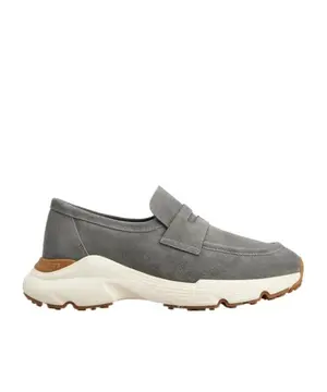 TOD'S Sporty Suede Slip-on Trainers - Grey