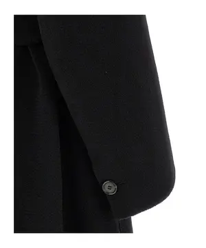 Max Mara Dalila Double-breasted Belted Coat - Black