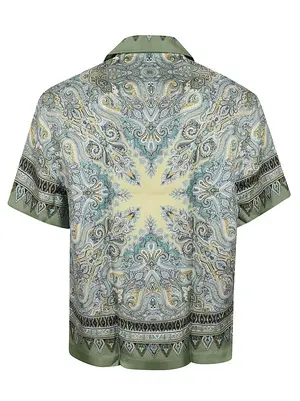 Etro Paisley Short-sleeved Shirt - Gray