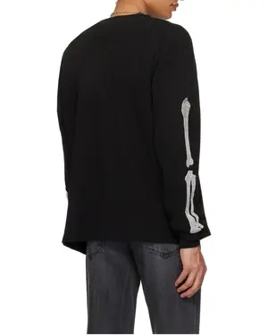 Amiri Logo Embroidered Long-sleeved T-shirt - Black