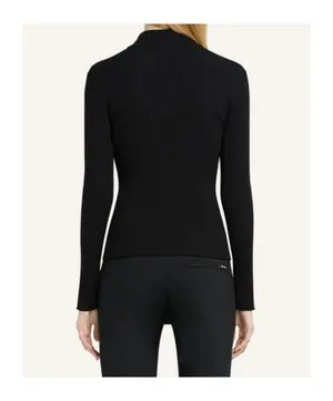 COURREGES Zip-up Cardigan With Bimetal Zipper And Knitted Chain