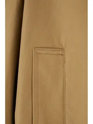 Dries Van Noten Long Sleeve Ruffled Hem Jacket - Camel