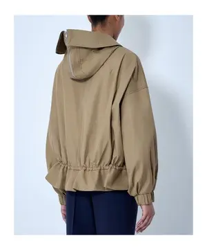 Dries Van Noten Long Sleeve Ruffled Hem Jacket - Camel