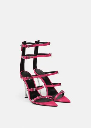 Versace Pin-point Buckle-strap Fastened Sandals - Pink