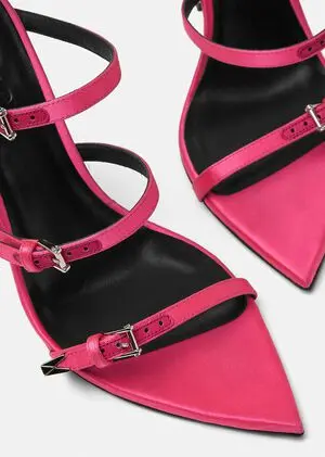 Versace Pin-point Buckle-strap Fastened Sandals - Pink