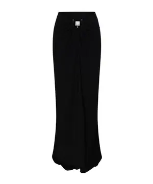 Christopher Esber Bezel Quartz Ruched Skirt - Black