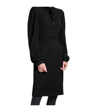 Balenciaga Bow Detailed Long-sleeve Shirt