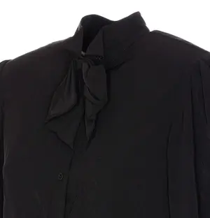 Balenciaga Bow Detailed Long-sleeve Shirt