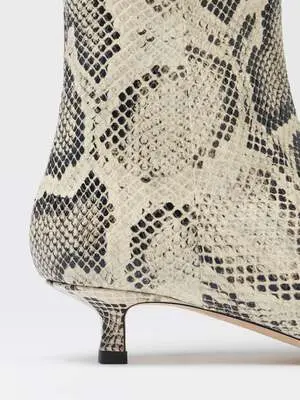 AeydĒ Pointed Toe High Heel Ankle Boots - Nude