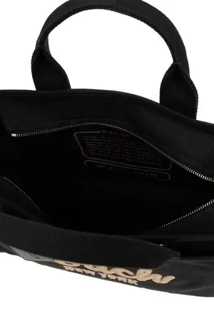 COACH Embroidered Logo Shopper Bag