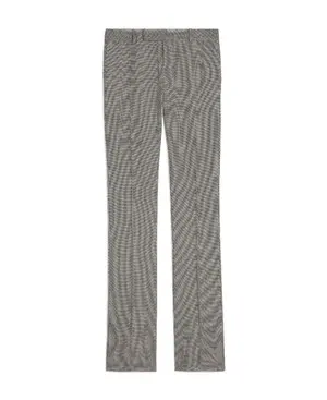 Celine Flared Pants In Cashmere Wool - Chalk/black