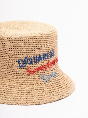 Dsquared2 Woven Hat With Graphic Pattern