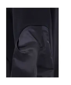 Sacai Panelled Zip-up Hooded Drawstring Jacket - Black