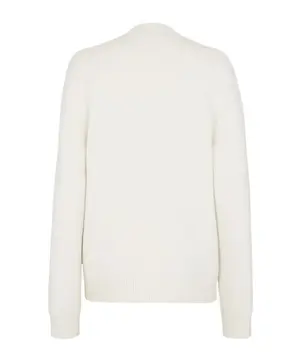 Fendi V-neck Cardigan With Logo Embellishment