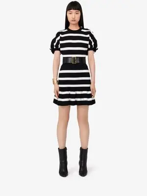 Alexander McQueen Striped Mini Skirt