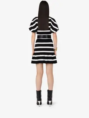Alexander McQueen Striped Mini Skirt