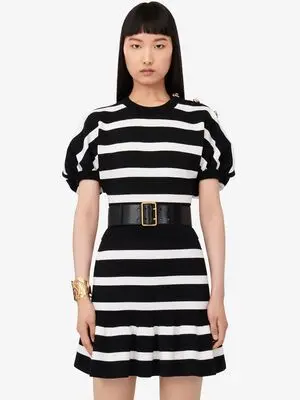Alexander McQueen Striped Mini Skirt