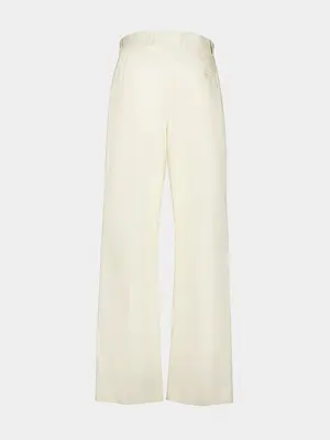 Stella McCartney High-waisted Belted Trousers - Vanilla
