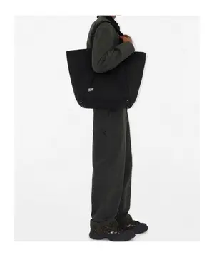 Burberry Shield Logo Detailed Tote Bag - Black