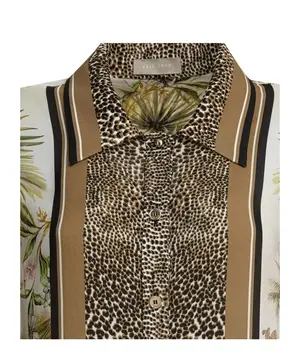 Elie Saab Graphic Print Chiffon Shirt