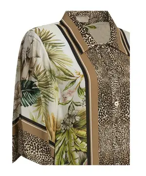 Elie Saab Graphic Print Chiffon Shirt
