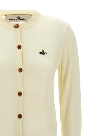 VIVIENNE WESTWOOD Logo Embroidered Knitted Cardigan