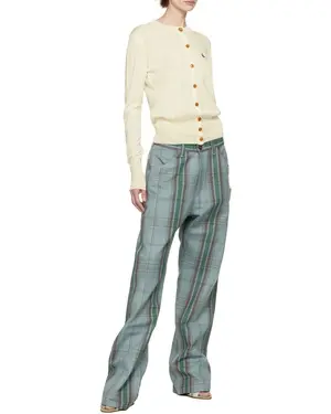 VIVIENNE WESTWOOD Logo Embroidered Knitted Cardigan