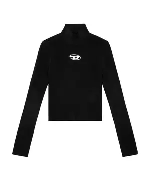 DIESEL® M-valari-tn Logo Plaque Turtleneck