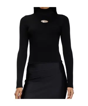 DIESEL® M-valari-tn Logo Plaque Turtleneck