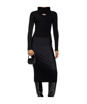 DIESEL® M-valari-tn Logo Plaque Turtleneck
