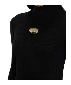 DIESEL® M-valari-tn Logo Plaque Turtleneck