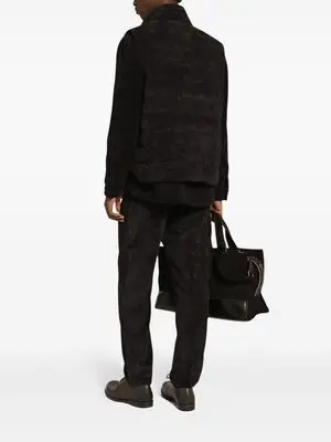 Dolce & Gabbana Straight Leg Corduroy Trousers - Black