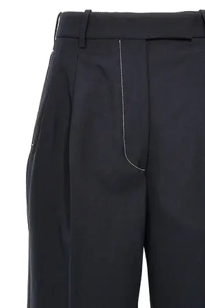 Thom Browne Wide Leg Tailored Trousers - Navy Blue