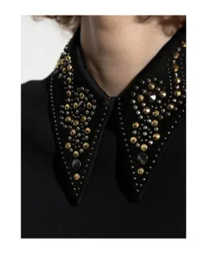 Versace Embellished Collar Short-sleeve Blouse