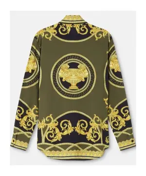 Versace Barocco-printed Button-up Shirt