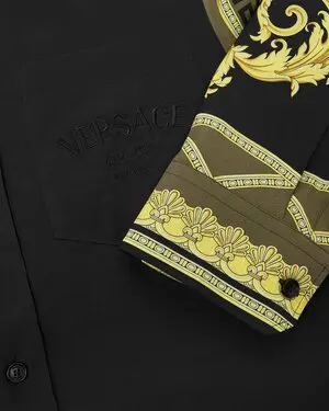 Versace Barocco-printed Button-up Shirt