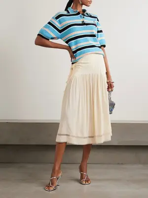 Rabanne Midi Skirt With Side Bow Detail - Off White