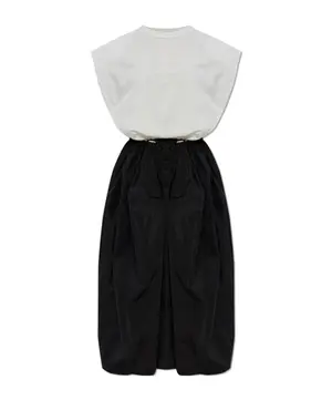Fabiana Filippi Round Neck Dress With Drawstring Waist