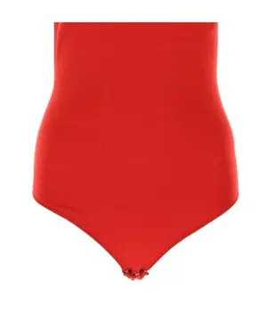 Bottega Veneta Beaded Strap Bodysuit - Red