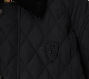 Burberry Long Sleeved Quilted Down Jacket - Black/sand