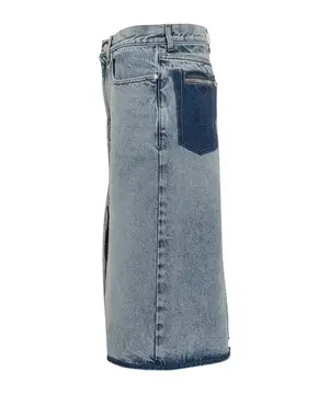 Stella McCartney Slit Detailed Midi Skirt - Gray